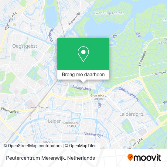 Hoe kom je bij Peutercentrum Merenwijk in Leiden met bus, trein of tram?
