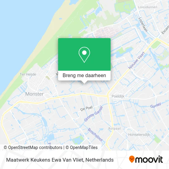 Hoe kom je bij Maatwerk Keukens Ewa Van Vliet in Westland met bus of tram?
