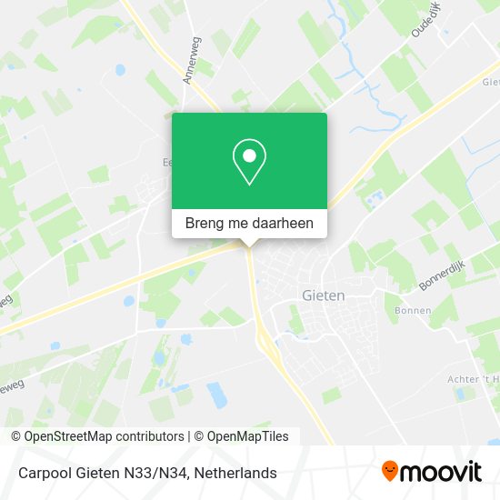 Hoe kom je bij Carpool Gieten N33/N34 in Aa En Hunze met bus?