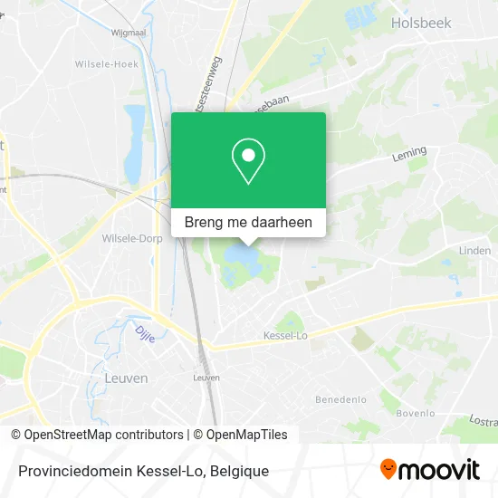 Hoe kom je bij Provinciedomein Kessel-Lo in Leuven met bus of trein?