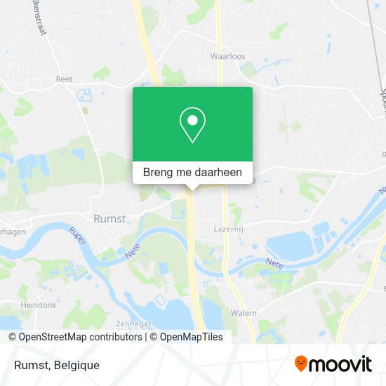 Hoe kom je bij Rumst in Antwerpen met bus of trein?