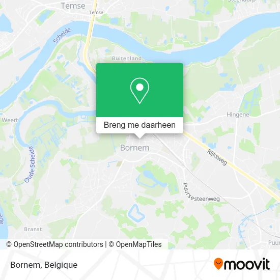 Hoe kom je bij Bornem in Antwerpen met bus of trein?