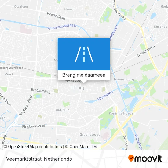 Hoe kom je bij Veemarktstraat, Tilburg met bus of trein?