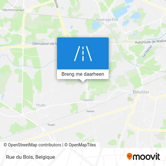 Hoe kom je bij Rue du Bois, Boussu met trein of bus?