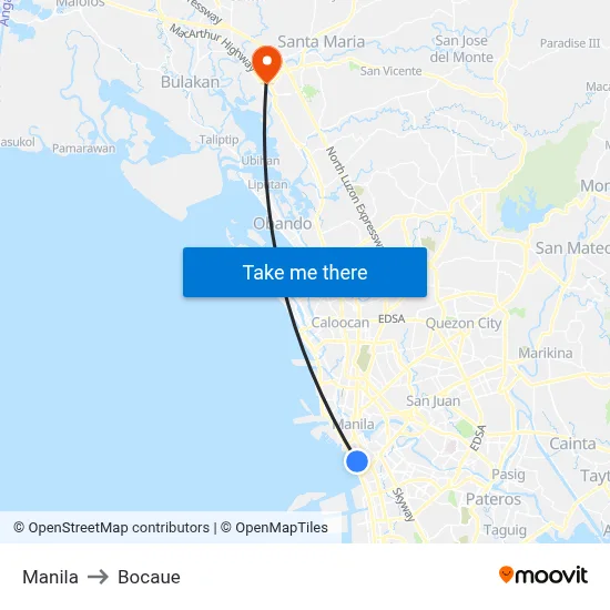 Manila to Bocaue with public transportation