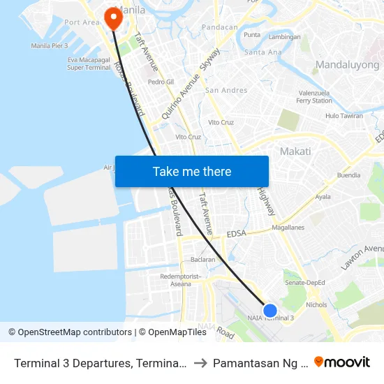 Terminal 3 Departures, Terminal 3 Departures Rd, Pasay City, Manila to ...