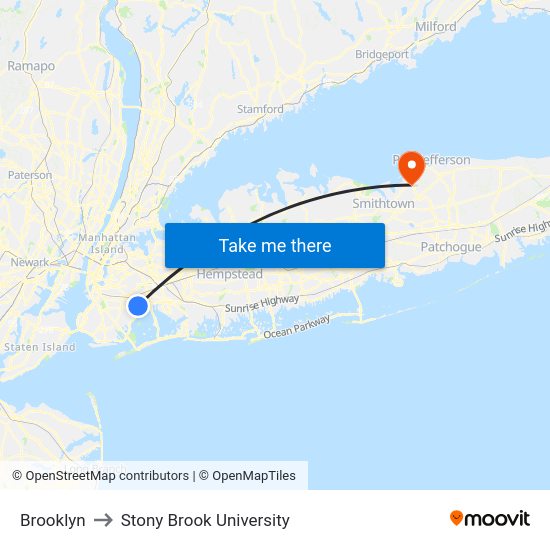 Brooklyn to Stony Brook University, Ny with public transportation