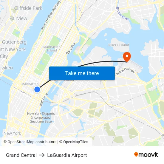 Grand Central to LaGuardia Airport with public transportation