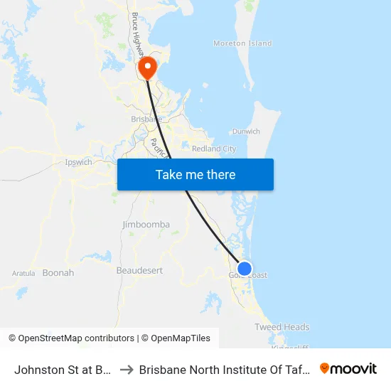 Johnston St at Beale Street to Brisbane North Institute Of Tafe ...