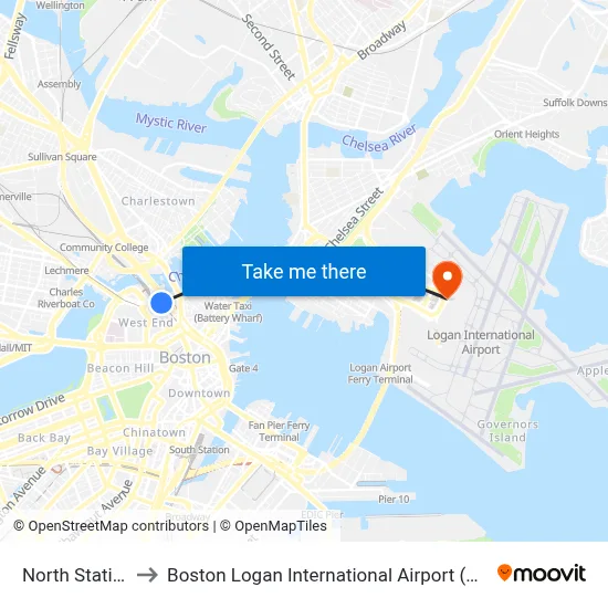 North Station to Boston Logan International Airport (Bos) with public ...