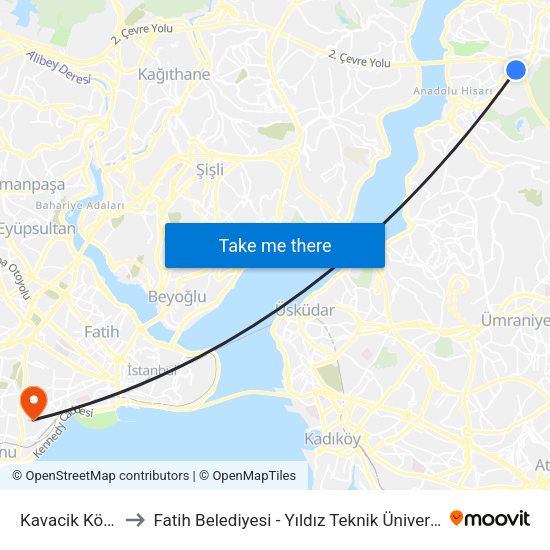 Kavacik Köprüsü - Kozyataği Yönü to Fatih Belediyesi - Yıldız Teknik ...