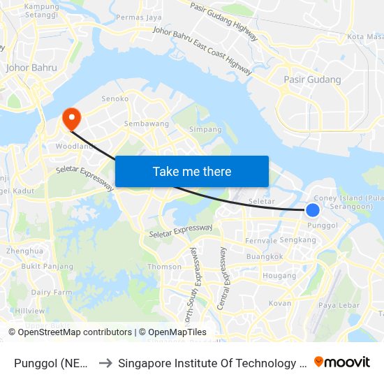 Punggol (NE17|PTC) to Singapore Institute Of Technology @ Rp (Sit@Rp ...