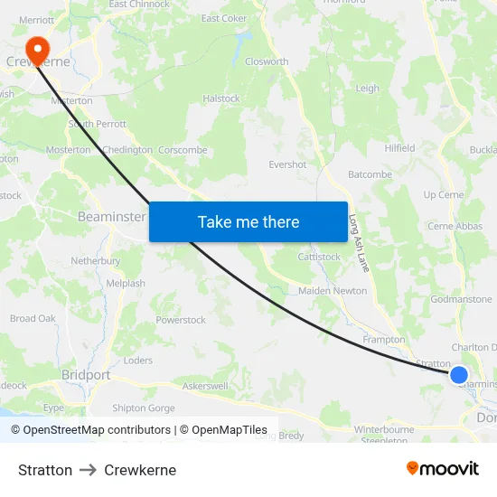 Stratton to Crewkerne with public transportation