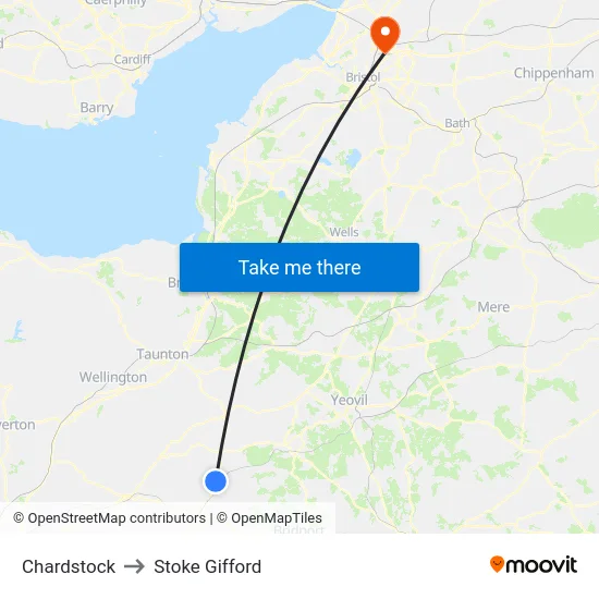 Chardstock to Stoke Gifford with public transportation