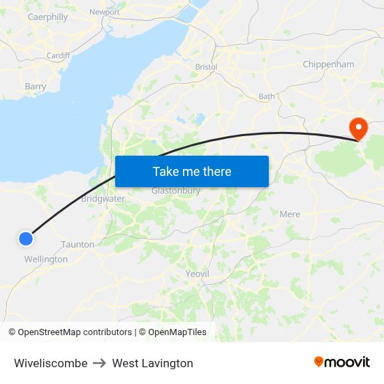 Wiveliscombe to West Lavington with public transportation