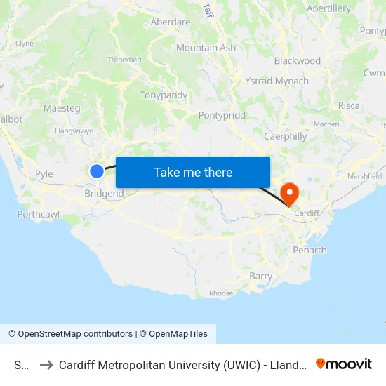 Sarn to Cardiff Metropolitan University (UWIC) - Llandaff Campus with ...