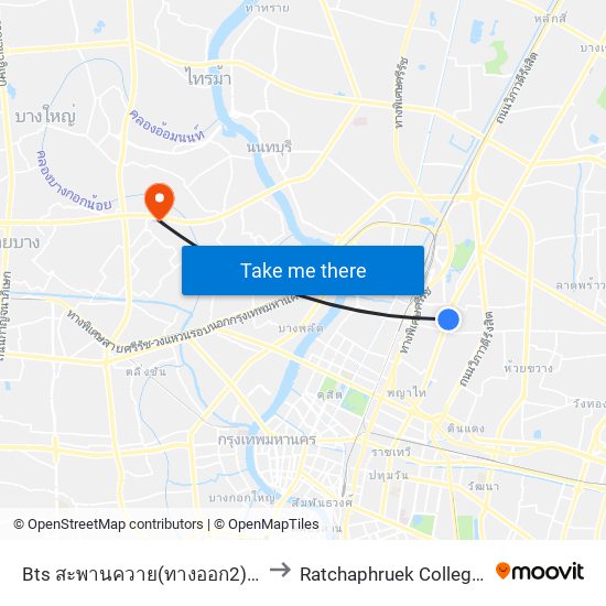 Bts สะพานควาย(ทางออก2) Bts Saphan Khwai (Exit 2) to Ratchaphruek ...