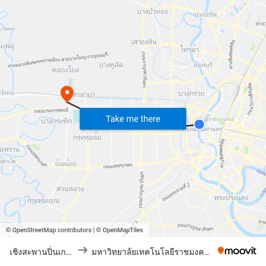 เชิงสะพานปิ่นเกล้า Pinklao Bridge, บางพลัด to มหาวิทยาลัยเทคโนโลยีราช ...