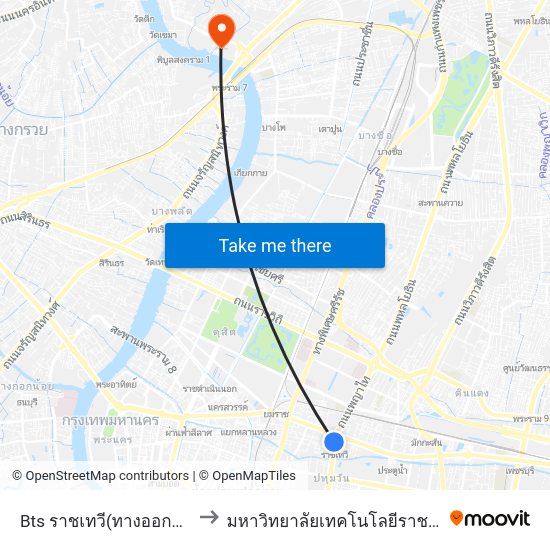 Bts ราชเทวี(ทางออก3) Bts Ratchathewi (Exit 3), ปทุมวัน to มหาวิทยาลัย ...