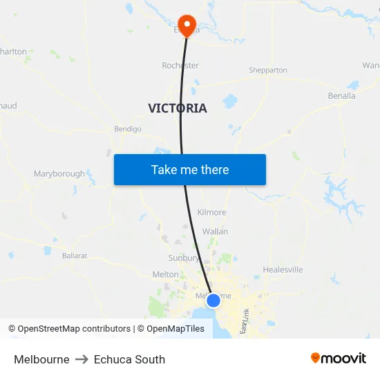 Melbourne to Echuca South with public transportation