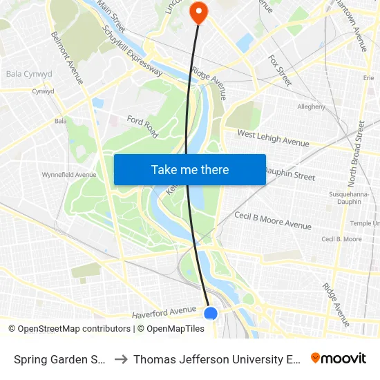 Spring Garden St & 33rd St a Thomas Jefferson University East Falls ...