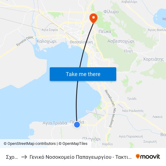 Σχολείο, Θερμαϊκού to Γενικό Νοσοκομείο Παπαγεωργίου - Τακτικά ...
