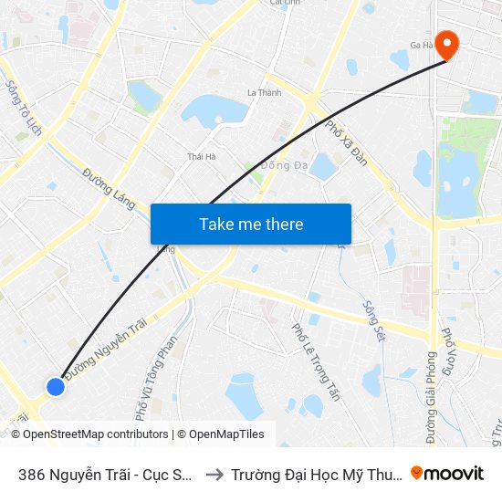 386 Nguyễn Trãi - Cục Sở Hữu Trí Tuệ, Quận Thanh Xuân to Trường Đại Học ...