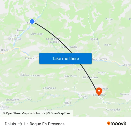 Daluis a La Roque-En-Provence con transporte público