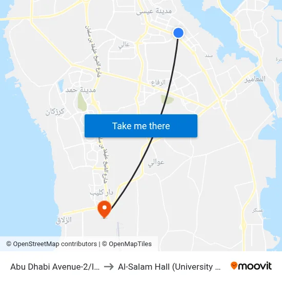 Abu Dhabi Avenue-2/Isa Town to Al-Salam Hall (University Of Bahrain ...
