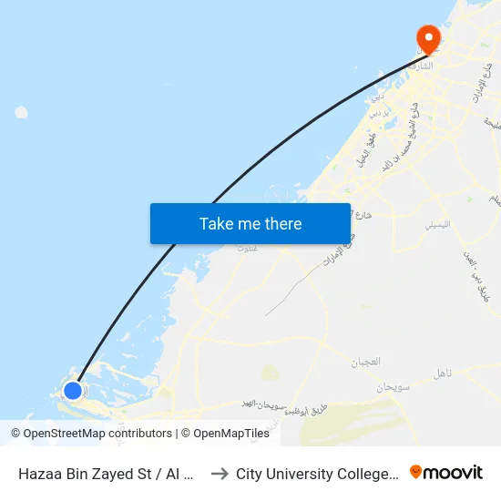 Hazaa Bin Zayed St / Al Wahda Mall to City University College Of Ajman ...