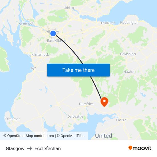 Glasgow to Ecclefechan with public transportation