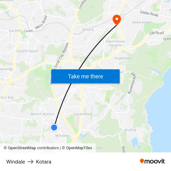 Windale to Kotara, Sydney with public transportation