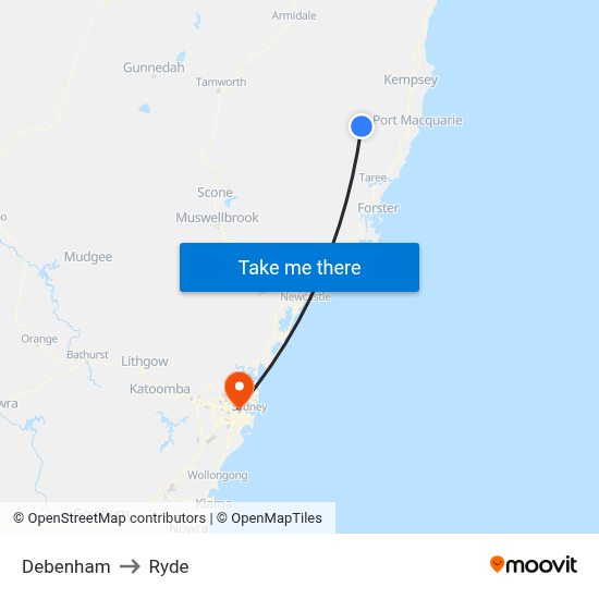 Debenham to Ryde with public transportation