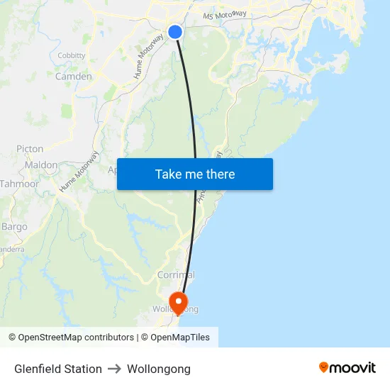 Glenfield Station to Wollongong with public transportation