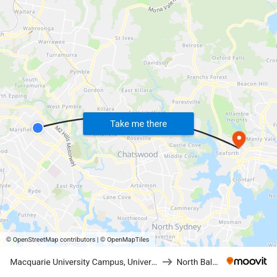 Macquarie University Campus, University Ave, Stand A to North Balgowlah ...
