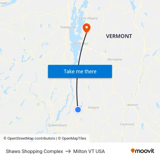 Shaws Shopping Complex a Milton VT USA con transporte público