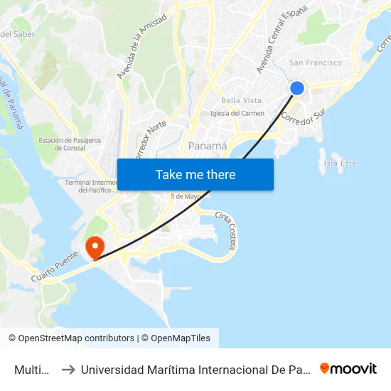 Multiplaza-I to Universidad Marítima Internacional De Panamá (Umip ...