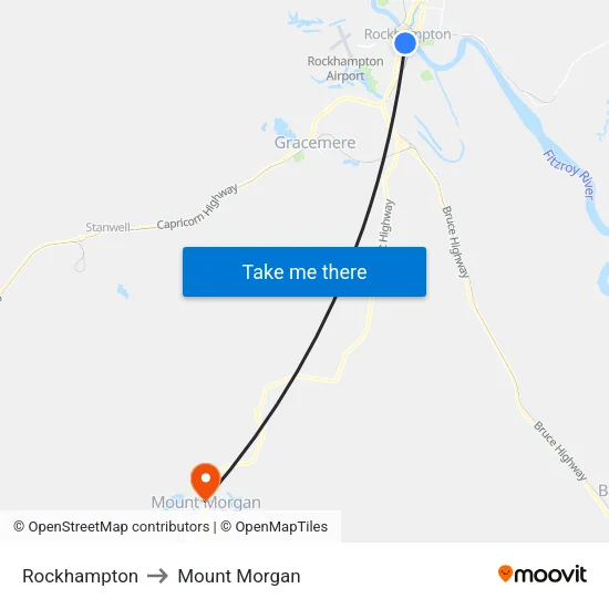 Rockhampton to Mount Morgan with public transportation