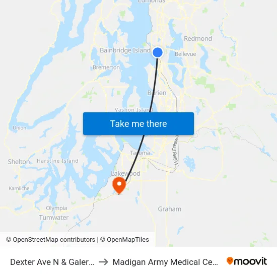 Dexter Ave N & Galer St to Madigan Army Medical Center with public ...