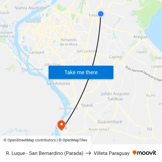 R. Luque - San Bernardino (Parada) a Villeta Paraguay con transporte ...
