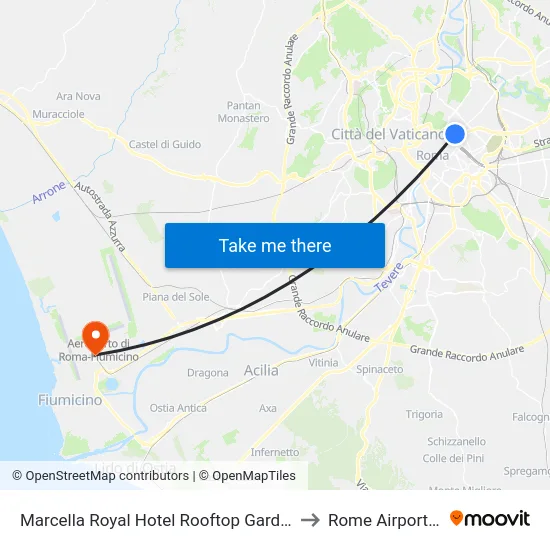 Marcella Royal Hotel Rooftop Garden Rome to Rome Airport FCO with ...