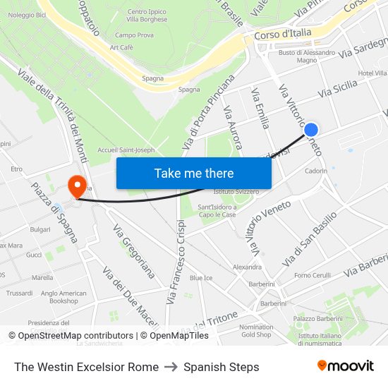 Spanish Steps Rome Map