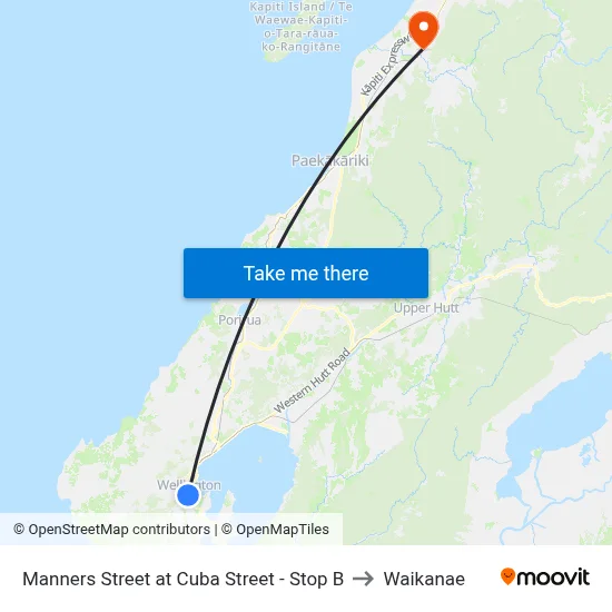 Manners Street at Cuba Street - Stop B to Waikanae with public ...