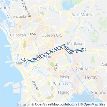 LRT 2 Route: Schedules, Stops & Maps - Santolan (Updated)