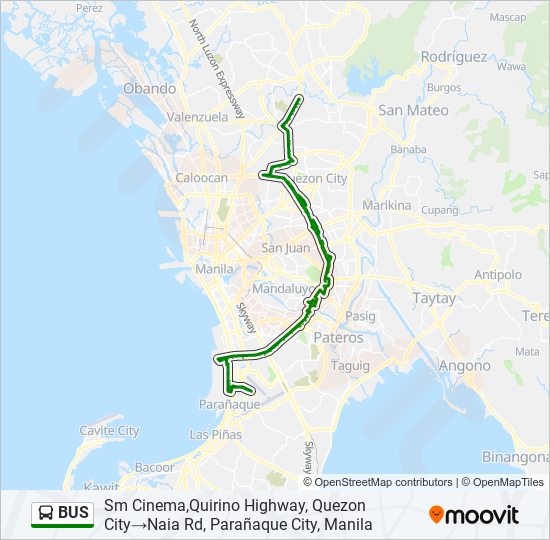 bus Route: Schedules, Stops & Maps - Sm Cinema,Quirino Highway, Quezon ...