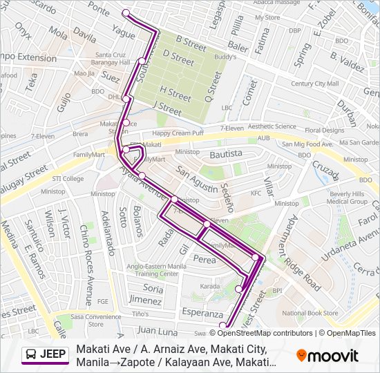 jeep Route: Schedules, Stops & Maps - Makati Ave / A. Arnaiz Ave ...