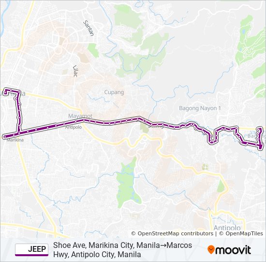 jeep Route: Schedules, Stops & Maps - Shoe Ave, Marikina City, Manila‎→ ...