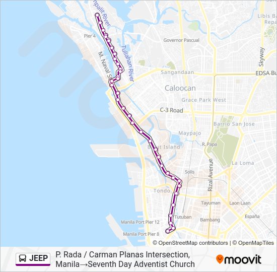 JEEP Route: Schedules, Stops & Maps - P. Rada / Carman Planas ...