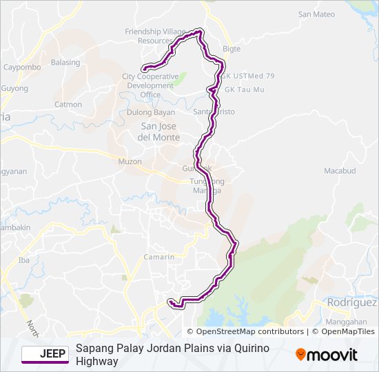 jeep Route: Schedules, Stops & Maps - Novastop, Quirino Highway ...