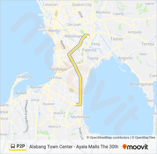 P2P Route: Schedules, Stops & Maps - Ayala Malls the 30th‎→Alabang Town ...